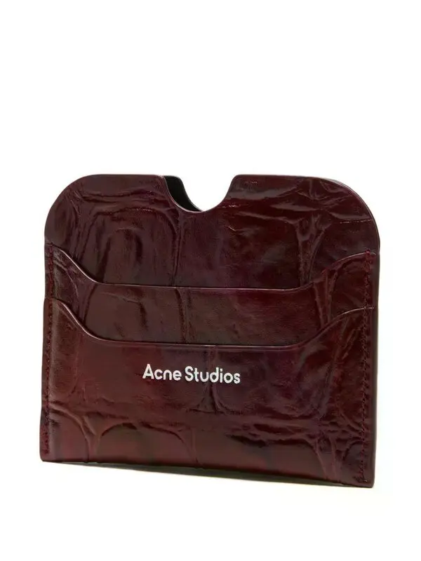 Acne Studios Leather Card Holder - Red