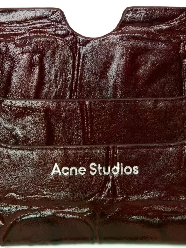 Acne Studios Leather Card Holder - Red
