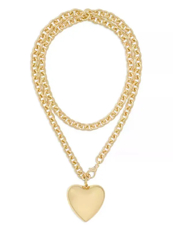 ROXANNE ASSOULIN Big Puffy Heart Charm Necklace - Gold