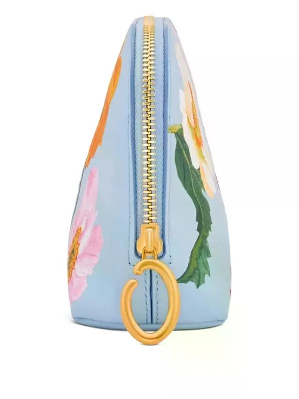 Oscar De La Renta Poppy-printed Makeup Bag