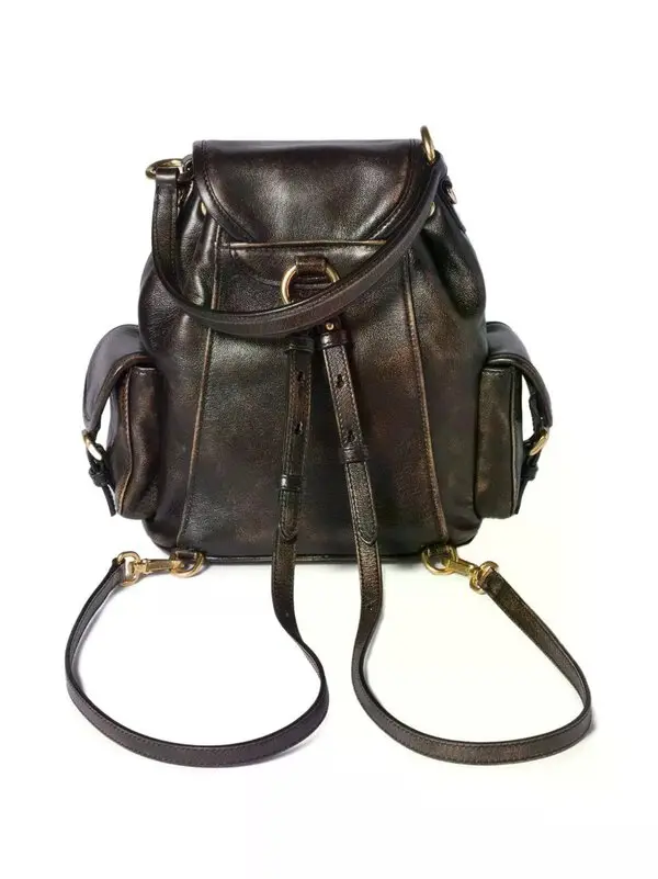 Miu Miu Leather Backpack - Brown