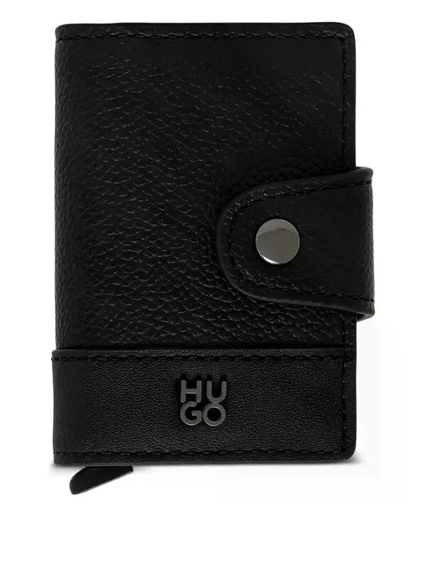 Hugo Button Card Holder - Black