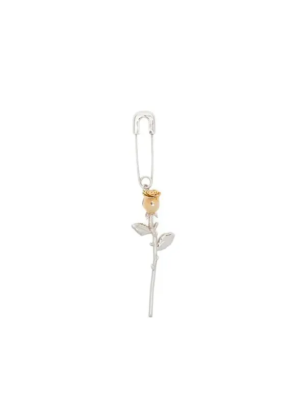 AMBUSH Rose Safety-pin Earring - Silver