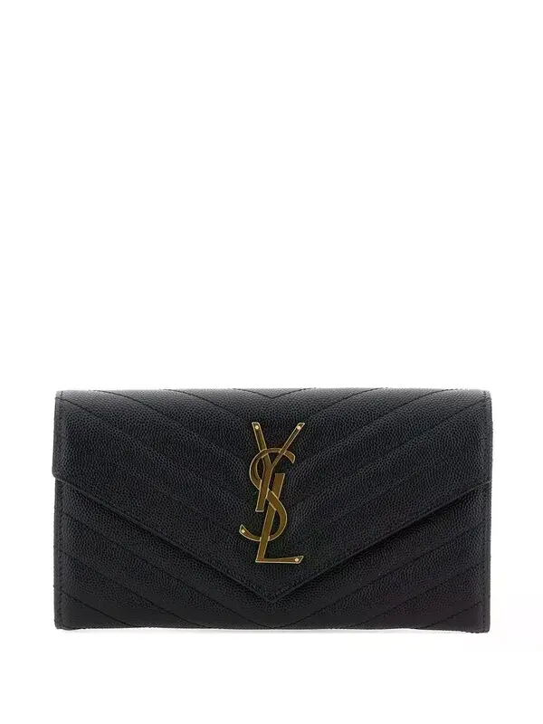 Saint Laurent Logo-appliqué Wallet - Black
