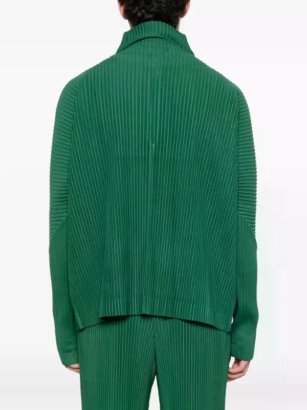 Issey Miyake Pleated Half-zip Top - Green