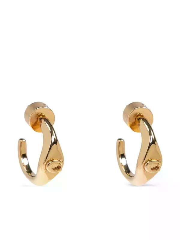 COACH Logo Detail Earrings - Gold