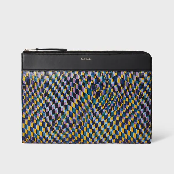 Paul Smith Abstract Checkerboard Document Case - Multicolour