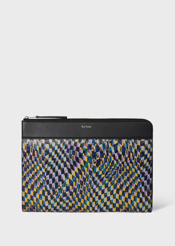 Paul Smith Abstract Checkerboard Document Case
