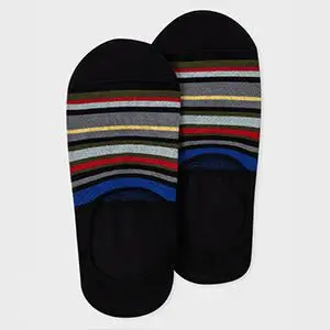 Paul Smith Striped Loafer Socks - Black