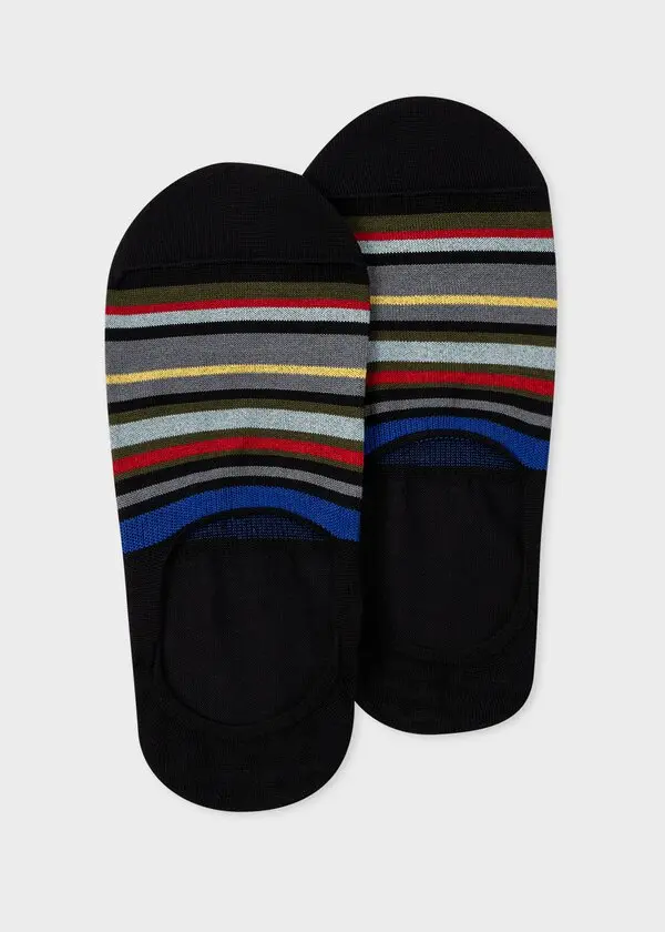 Paul Smith Striped Loafer Socks - Black