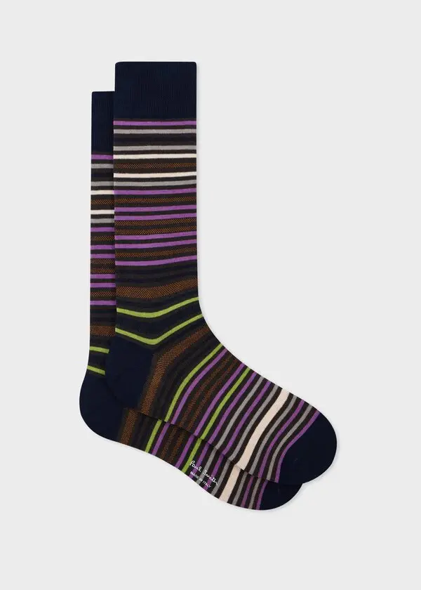 Paul Smith Striped Socks - Blue