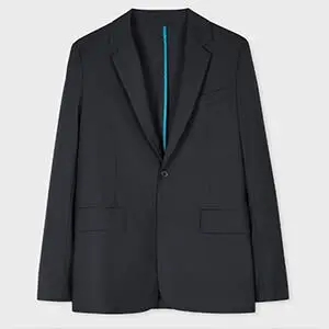 Paul Smith Navy Bi-stretch Wool Blazer - Blue