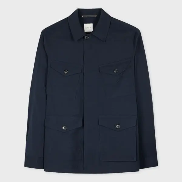 Paul Smith Stretch-wool Seersucker Field Jacket