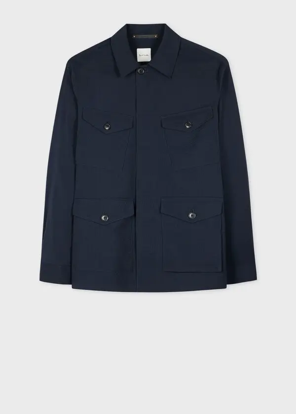 Paul Smith Stretch-wool Seersucker Field Jacket