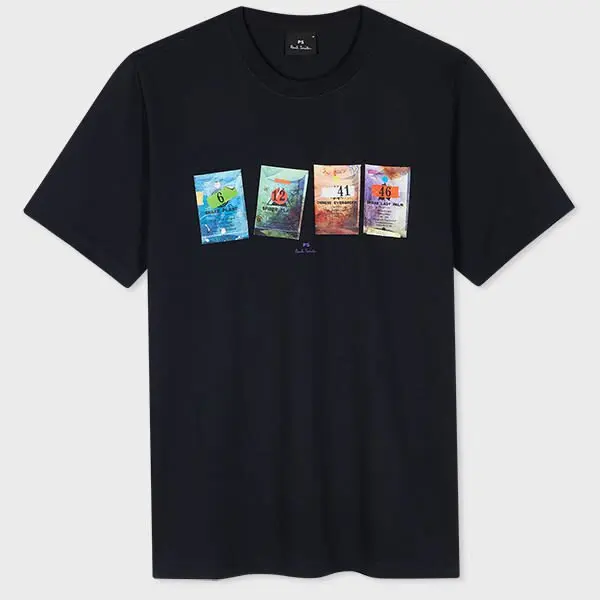 Paul Smith Navy 'seed Packet' Print T-shirt