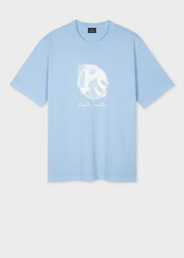 Paul Smith Pale Organic Cotton Ps Logo T-shirt