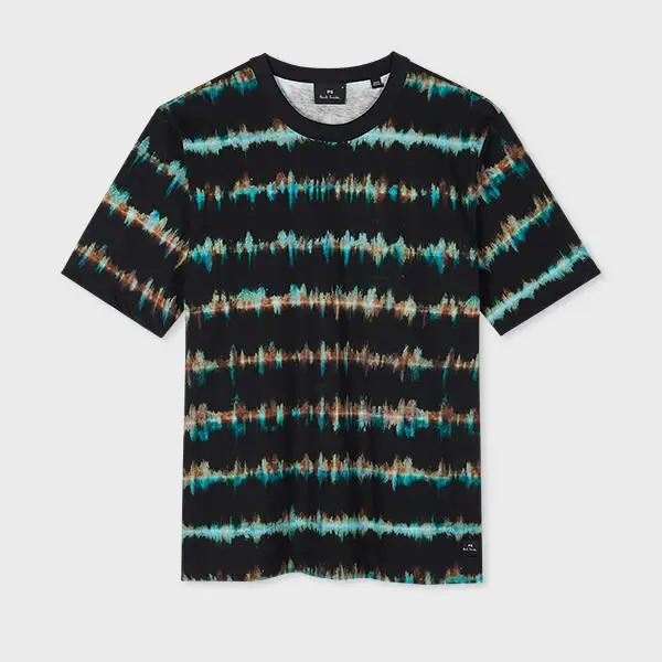Paul Smith Organic Cotton 'blurred Stripe' T-shirt