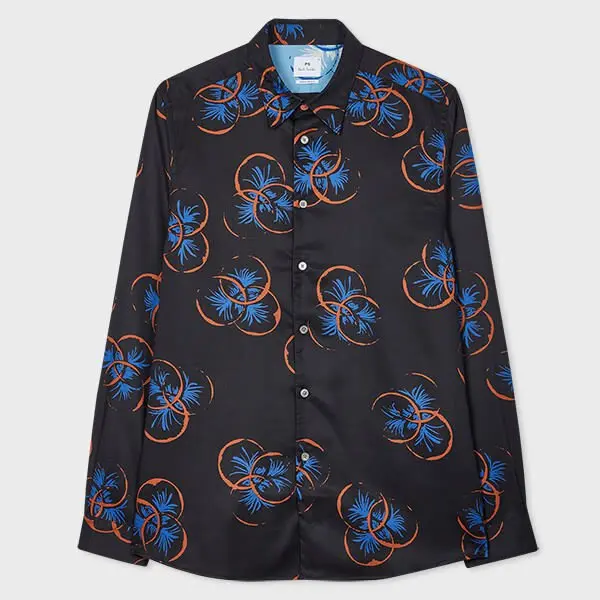 Paul Smith Drinks' Print Lyocell Shirt