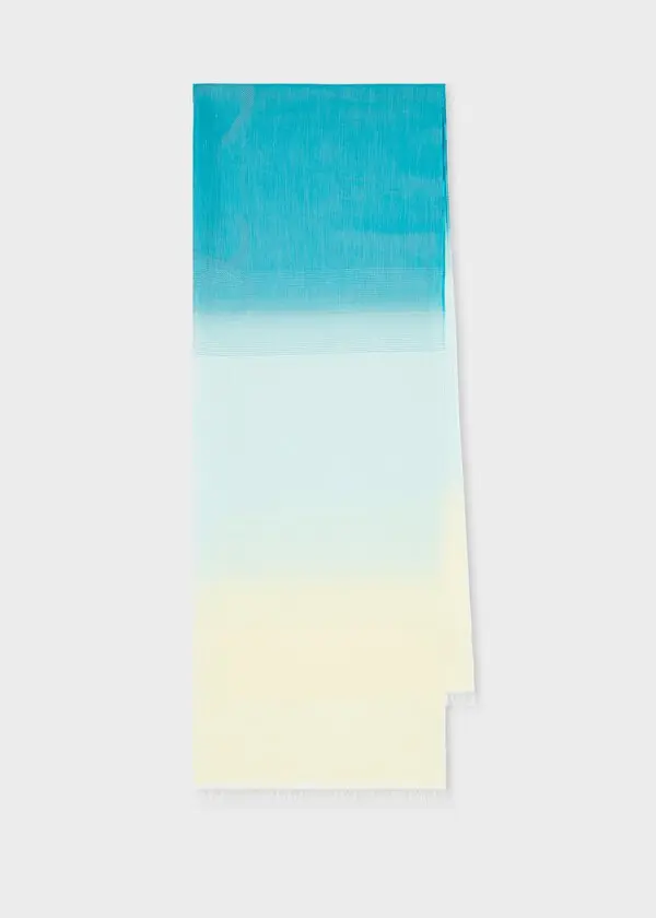 Paul Smith Ombre Logo Scarf - Blue
