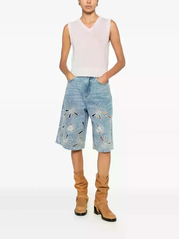 Sandro Sleeveless Cropped V-neck Top