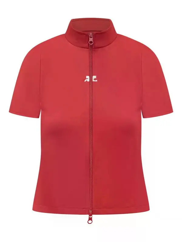COURREGES Zipped Interlock Top - Red