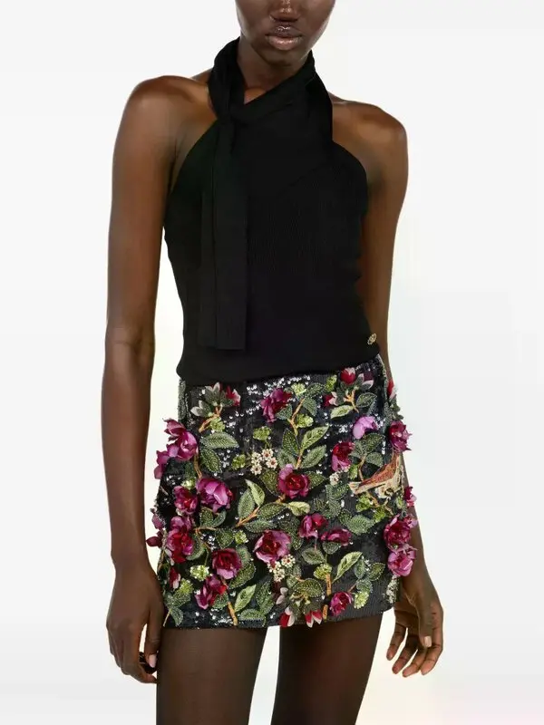 Roberto Cavalli Open-shoulder Knitted Top