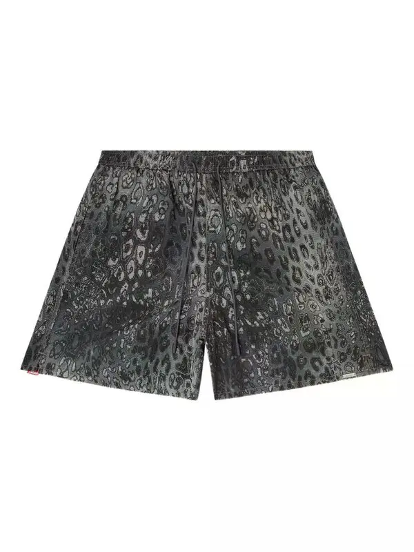 DIESEL® Animal-print Swim Shorts - Grey