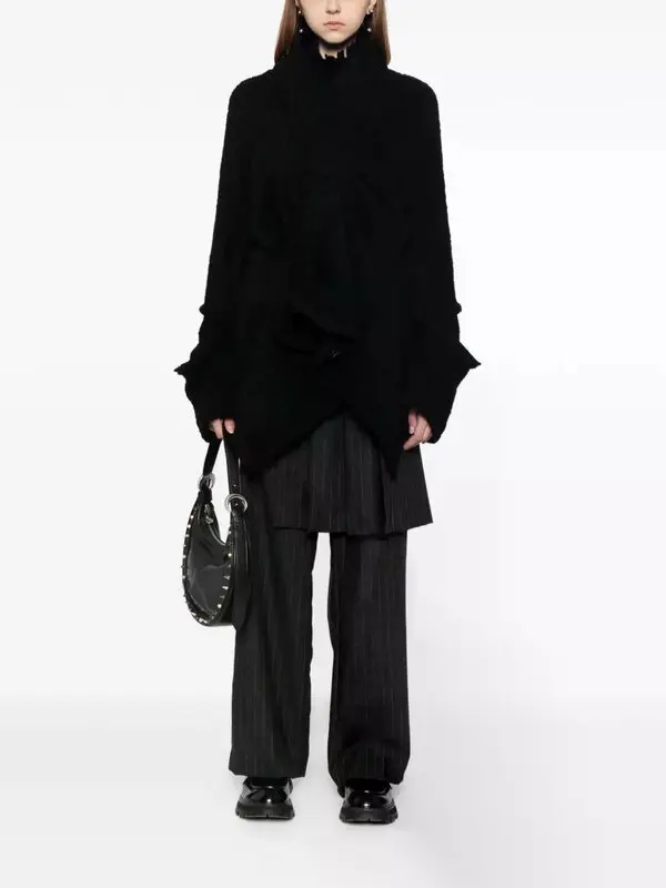 LIMI FEU Loop Inlay Frilled Collar Jacket
