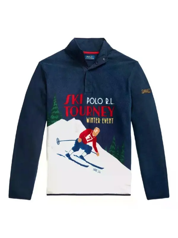 Polo Ralph Lauren Skier-graphic Fleece Sweatshirt - Blue