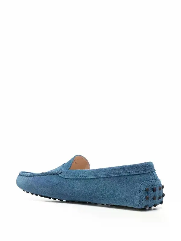 TOD'S Penny Slot Suede Loafers - Blue