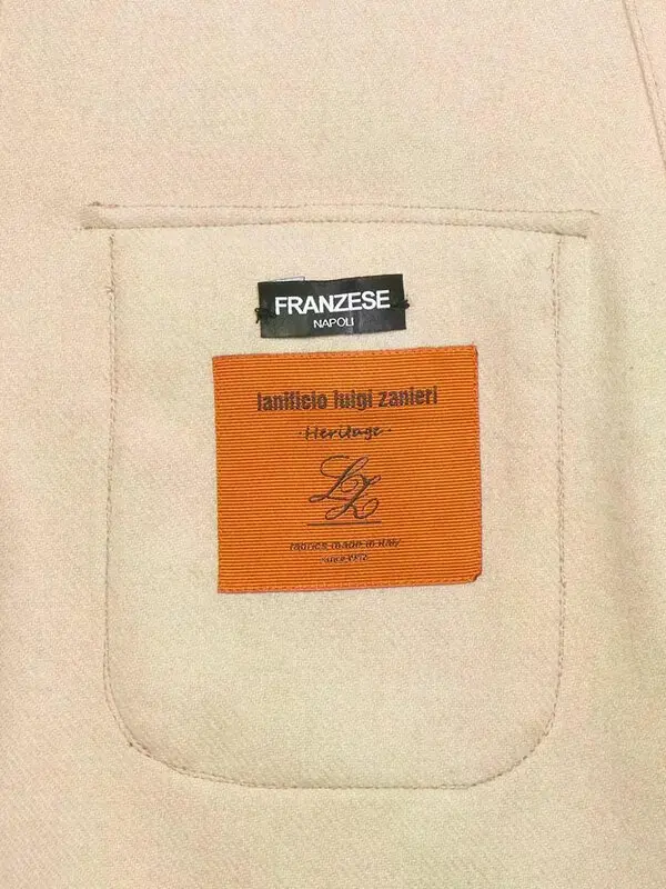 FRANZESE COLLECTION Buttoned Patch-pocket Jacket - Neutrals