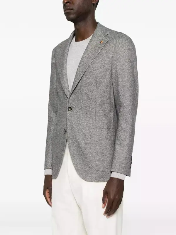 LATORRE Notched-lapel Single-breasted Blazer - Grey