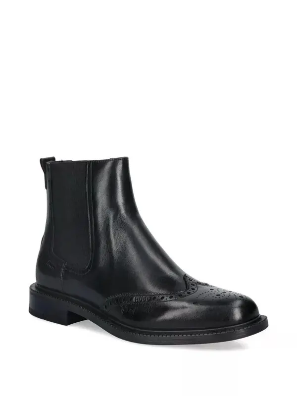 Hugo Lysander Brogue-detail Chelsea Boots