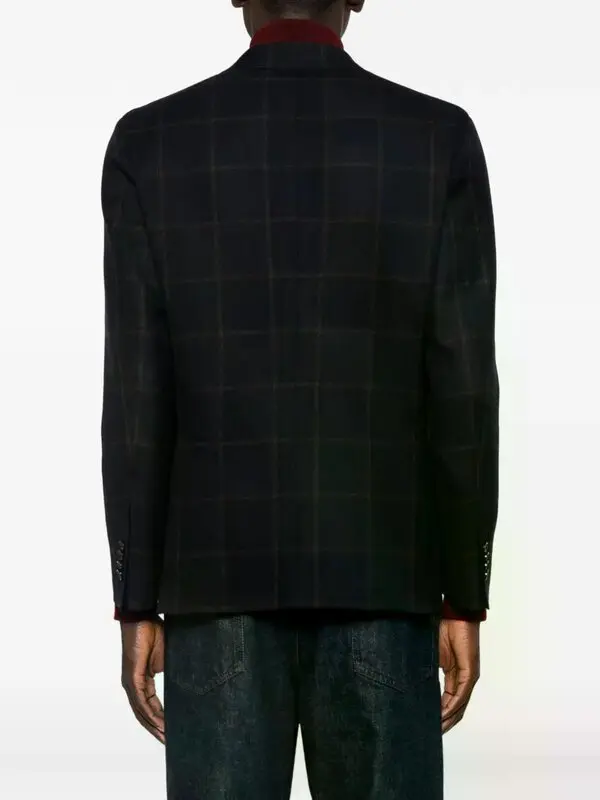 LATORRE Check-pattern Blazer - Blue