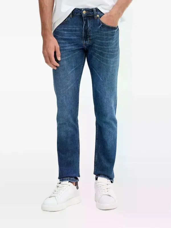 Versace Logo-patch Belt-loop Jeans