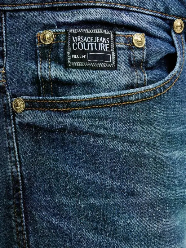Versace Logo-patch Belt-loop Jeans
