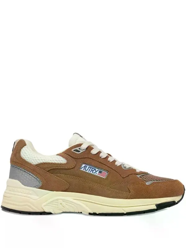AUTRY Suede Panelled Sneakers - Brown