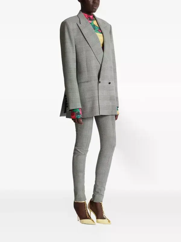 Balmain Prince Of Wales Jacquard Blazer - Grey
