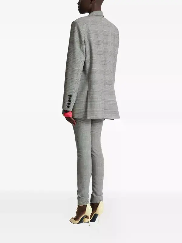 Balmain Prince Of Wales Jacquard Blazer - Grey