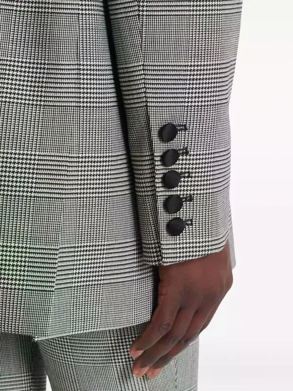 Balmain Prince Of Wales Jacquard Blazer - Grey
