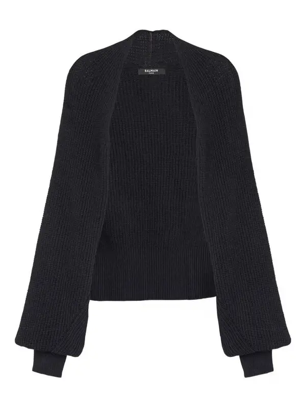 Balmain Ribbed Knit Bolero Cardigan