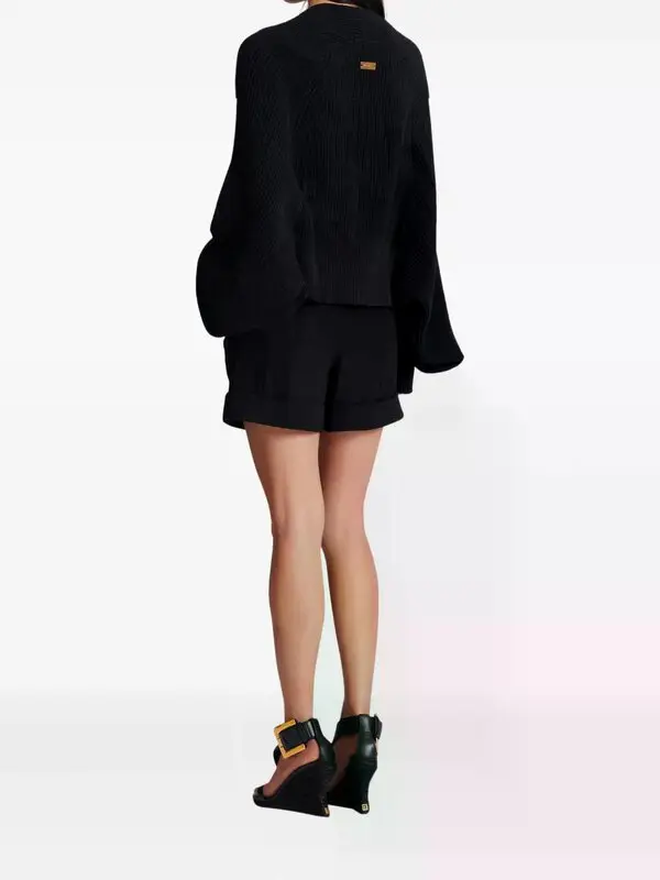 Balmain Ribbed Knit Bolero Cardigan