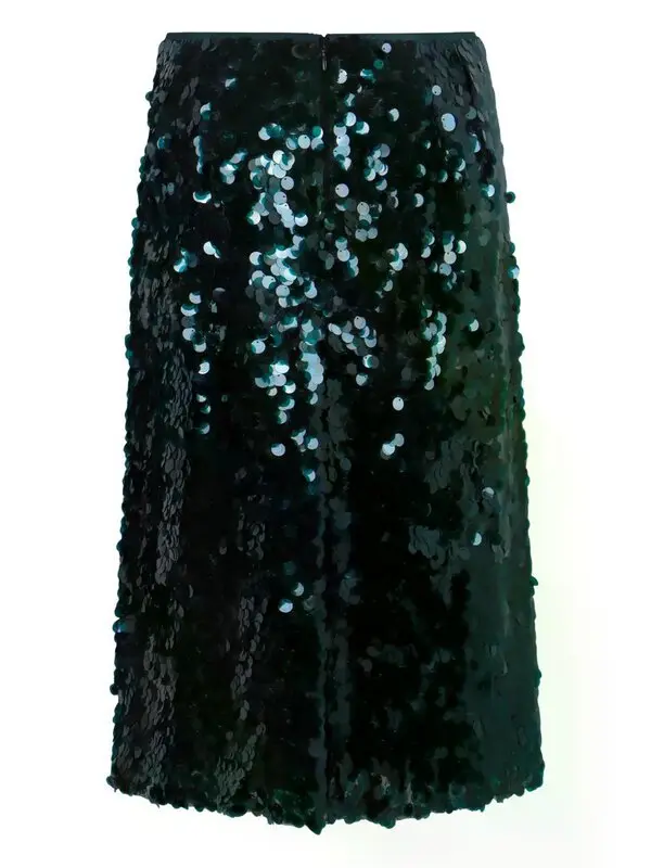 Vince Bias Sequin-embellished Midi Skirt