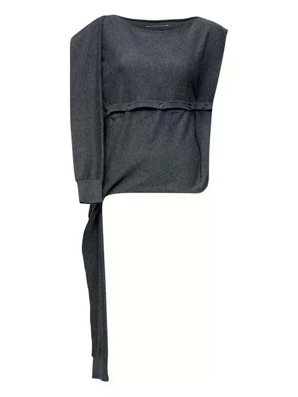 MAISON MARGIELA Button-detail T-shirt - Grey