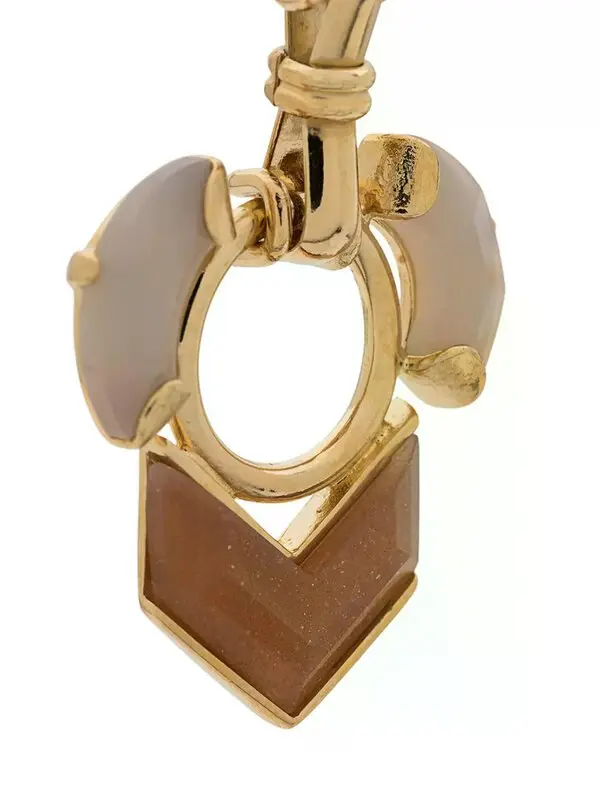 WOUTERS & HENDRIX Sunstone And Grey Agate Earrings