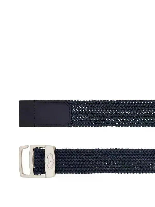 FERRAGAMO Gancini Buckle Woven Belt