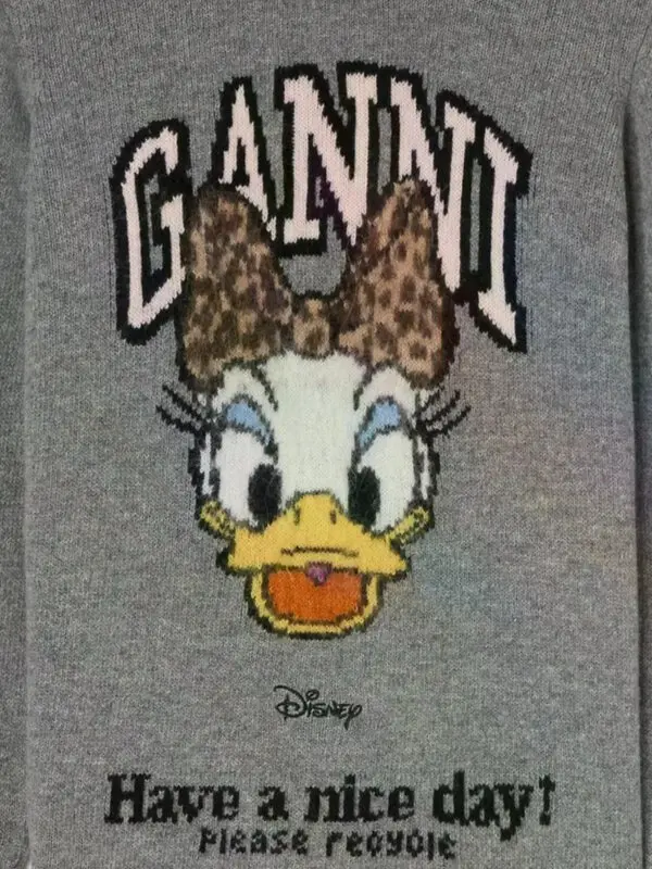 GANNI X Disney Graphic Knit Sweater - Grey