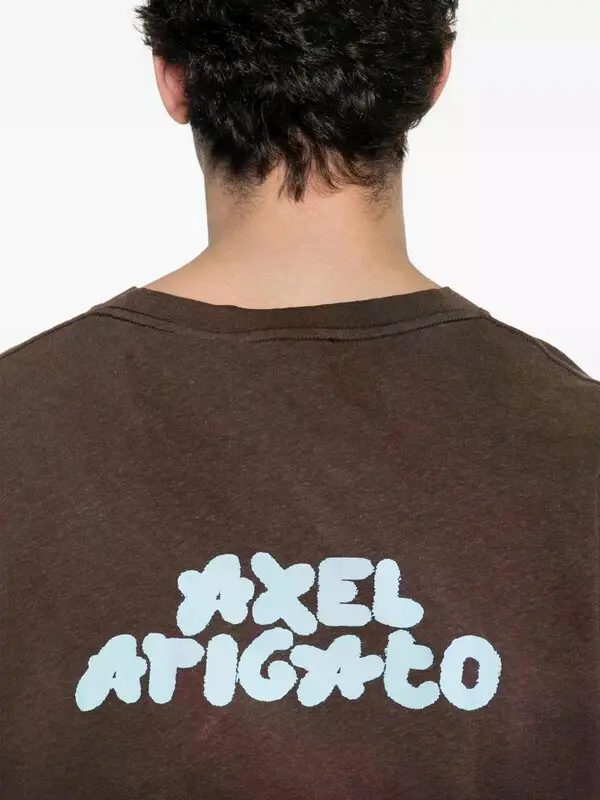 Axel Arigato Bubble Reverse Round-neck T-shirt - Brown