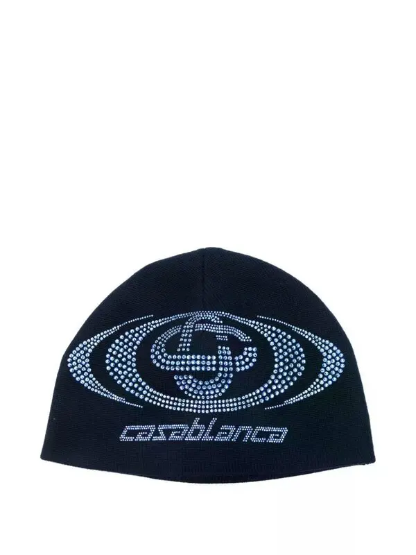 Casablanca Hotfix Logo Beanie - Blue