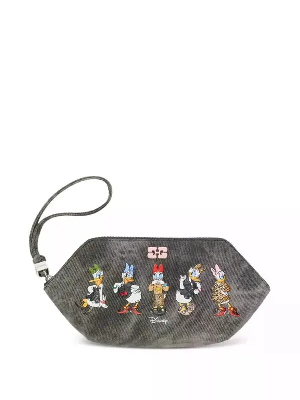 GANNI X Disney Printed Makeup Bag - Grey